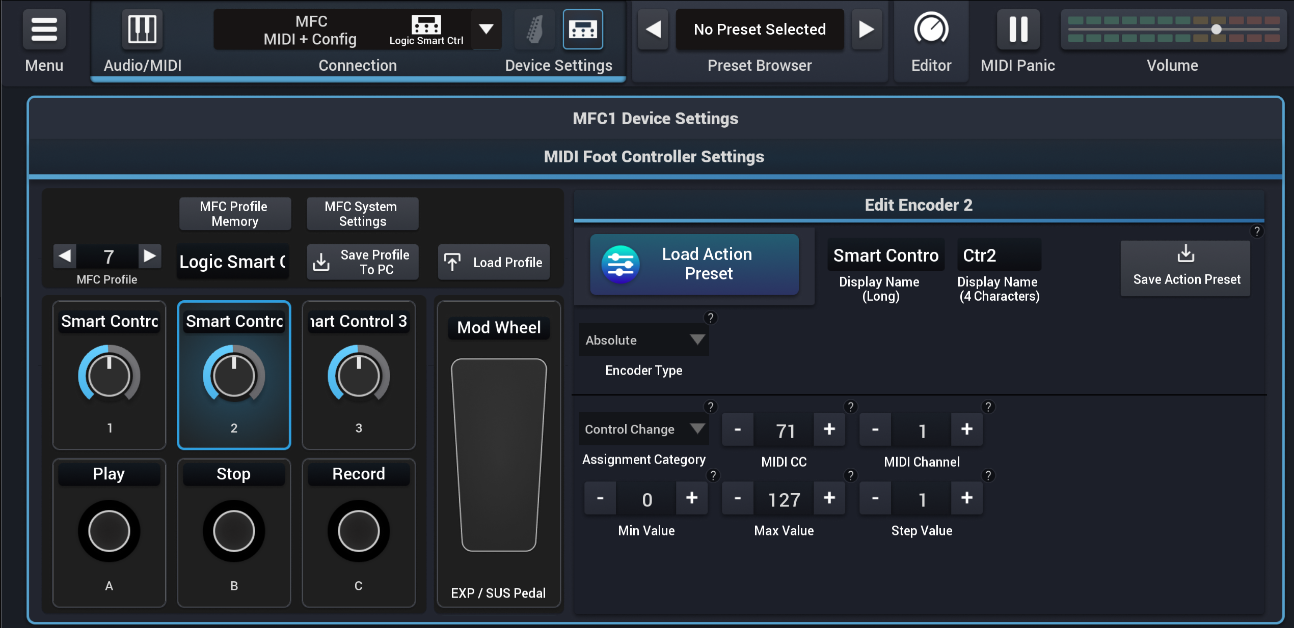 MFC1 Logic DAW Profile Guide – Help Center
